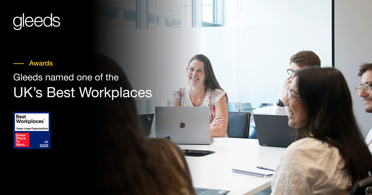 Gleeds named one of the UK’s Best Workplaces for 2025 > News and Media ...